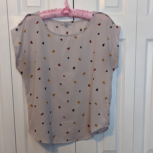 iris | Tops | Iris Sheer Blouse With Butterflies | Poshmark